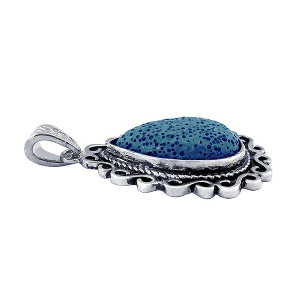 Lava Stone Diffuser Pendant Necklace (Blue) – Earthroma
